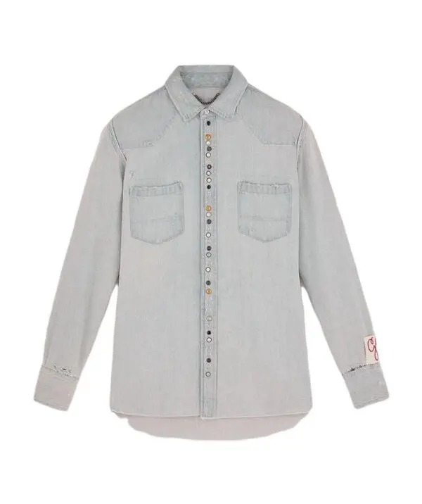 GOLDEN GOOSE Logo Patch Buttoned Shirt