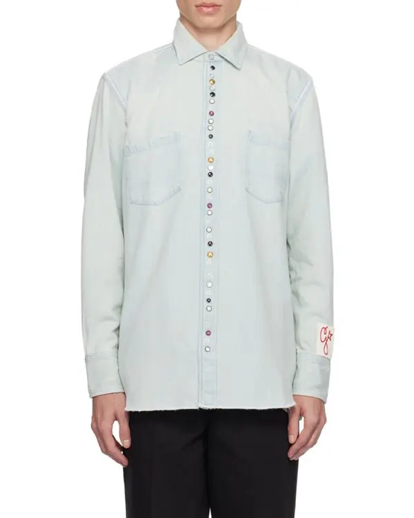 GOLDEN GOOSE Logo Patch Buttoned Shirt
