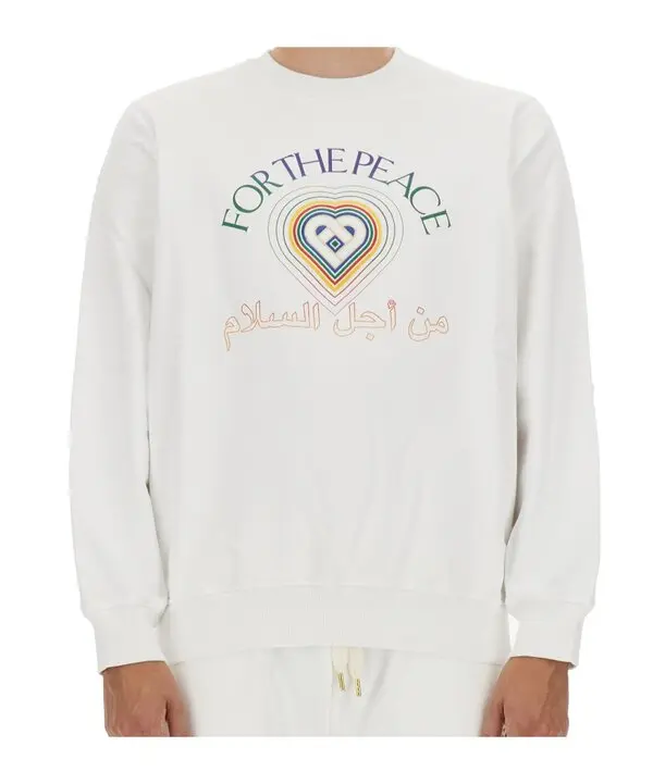 Casablanca For The Peace Gradient Effect Sweatshirt - White