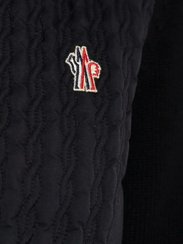 Moncler High Neck Quilted Cardigan