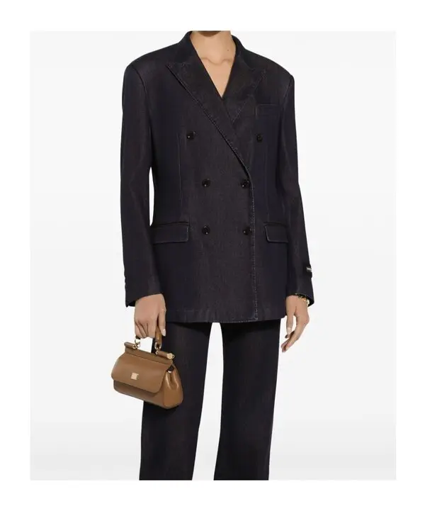 Dolce & Gabbana Double-breasted Peak Lapel Jacket - Blue