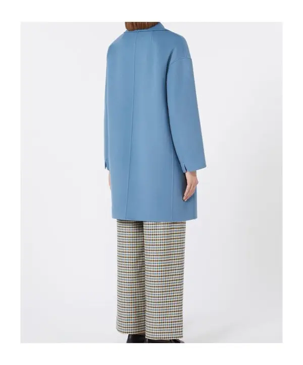 Max Mara Eden Double Breasted Coat - Blue