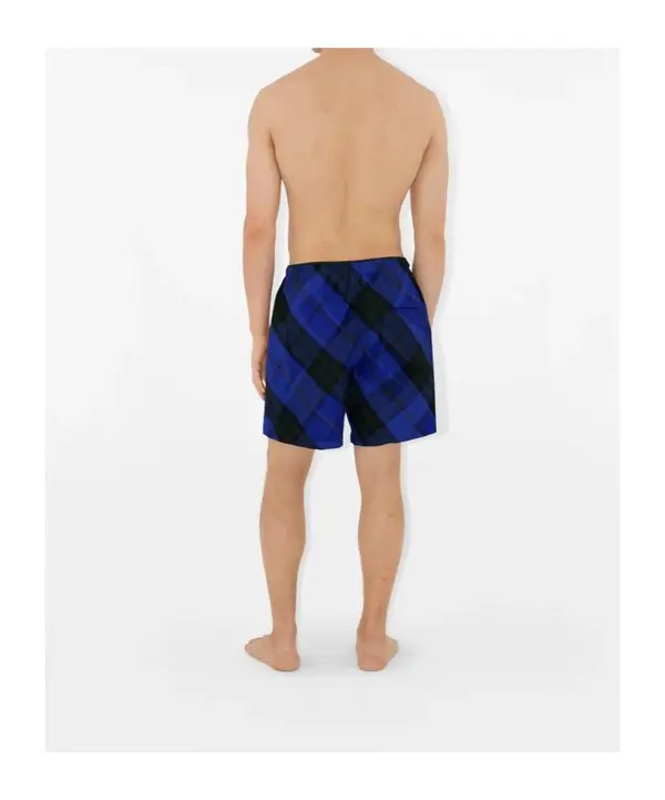 Burberry Checkered Knee-length Twill Swim Shorts
