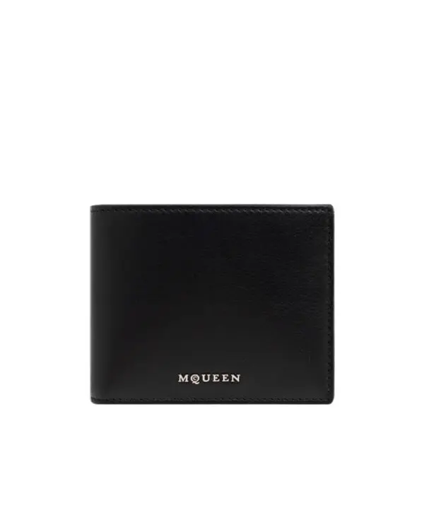 Alexander McQueen Logo Plaque Bi-fold Wallet - Black