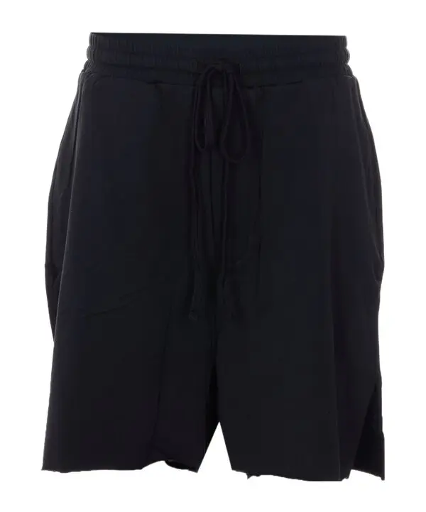 THOM KROM Elastic Waist Drawstring Shorts - Black
