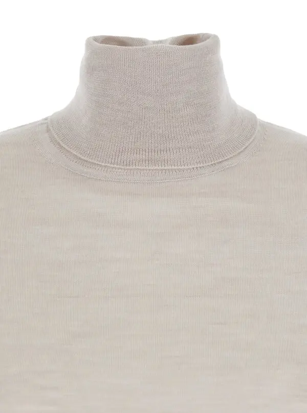 P.a.r.o.s.h Turtleneck Knitted Jumper - Beige