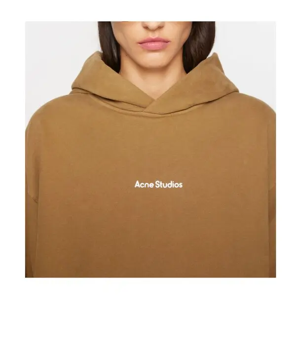 Acne Studios Logo Detail Drop Shoulder Hoodie