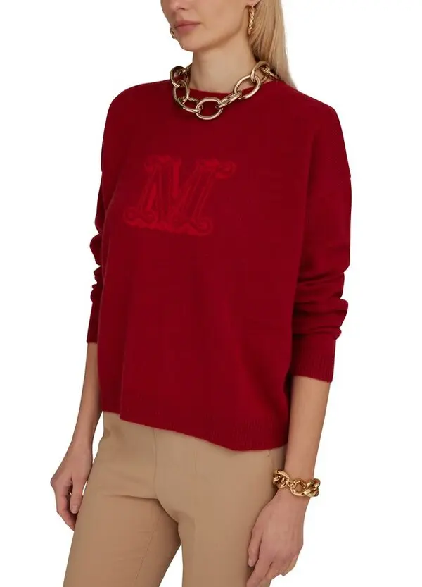 Max Mara Cashmere Monogram Sweater