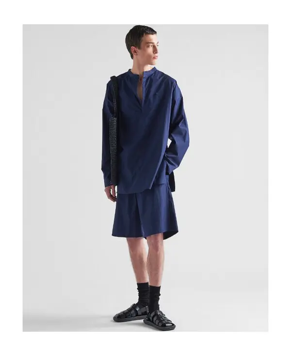 Prada Logo-triangle Long-sleeved Shirt