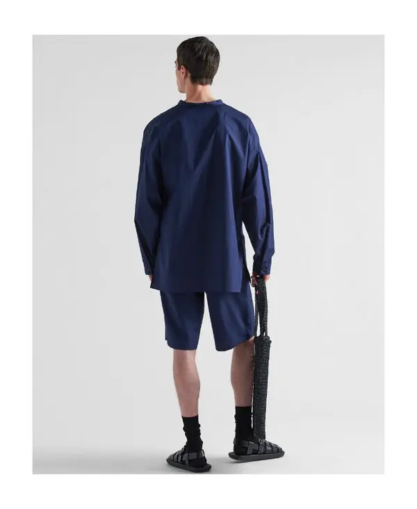 Prada Logo-triangle Long-sleeved Shirt