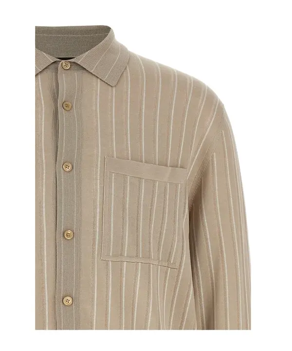 Brioni Striped Knitted Shirt