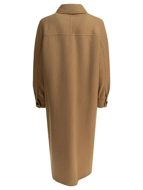 Max Mara Single-breasted Coat With Pocket Detail