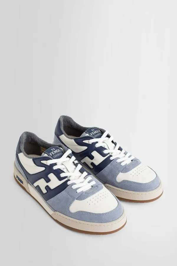 Fendi Panelled Low-top Sneakers - Blue