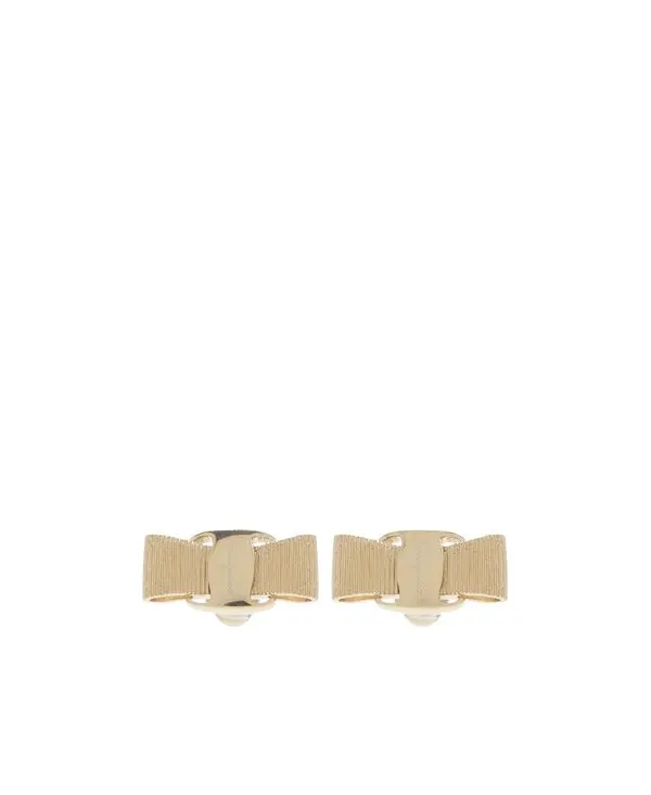 FERRAGAMO Bow Detailed Earrings - Yellow