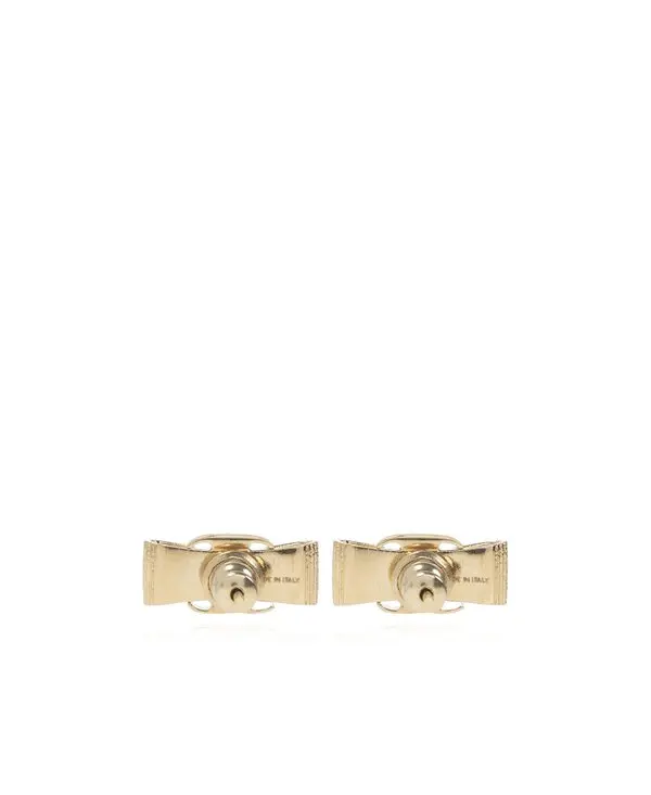 FERRAGAMO Bow Detailed Earrings - Yellow