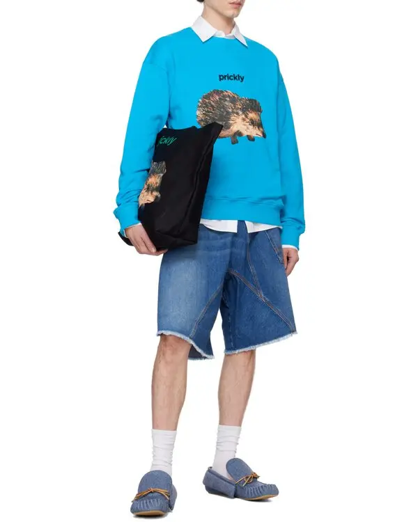 J.W.ANDERSON Twisted Wide-leg Denim Shorts