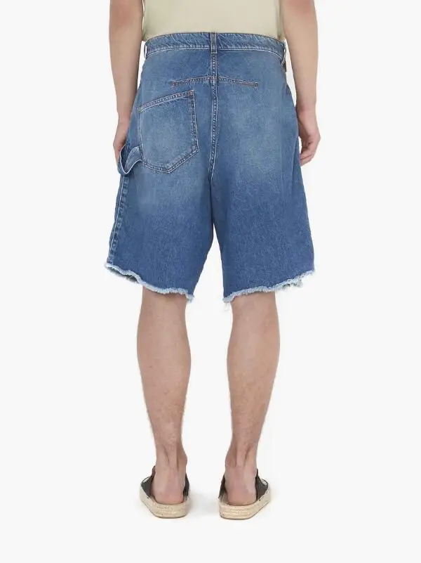 J.W.ANDERSON Twisted Wide-leg Denim Shorts