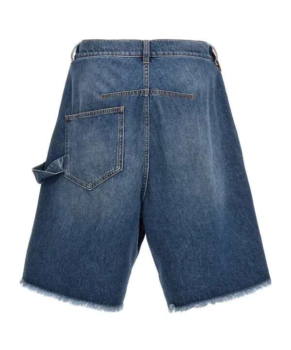 J.W.ANDERSON Twisted Wide-leg Denim Shorts