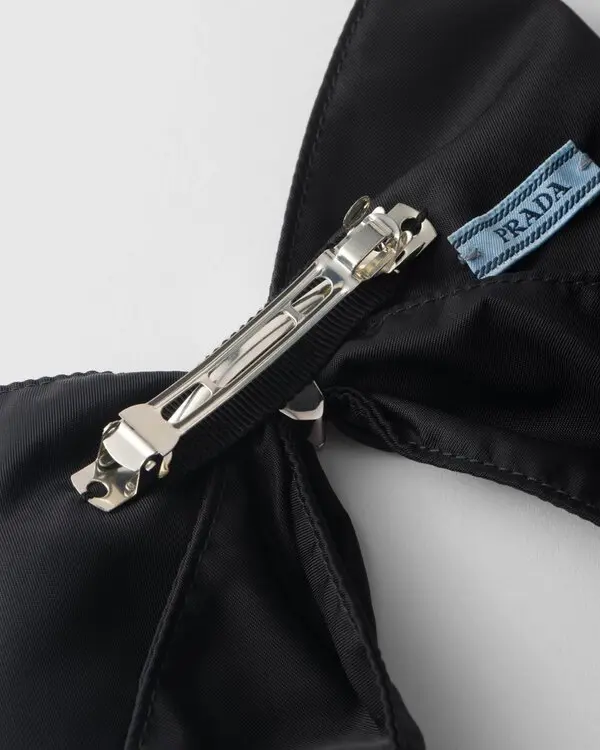 Prada Logo Bow Hair Clip