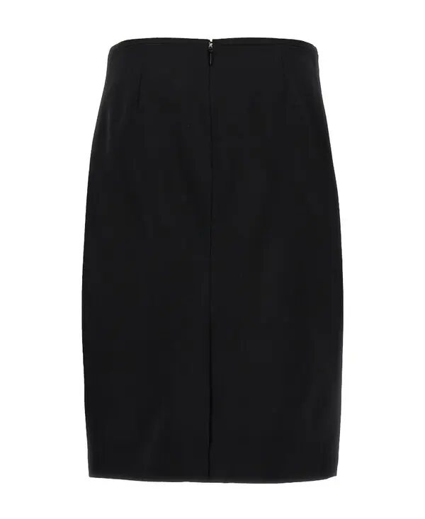 Versace Medusa Plaque Midi Skirt