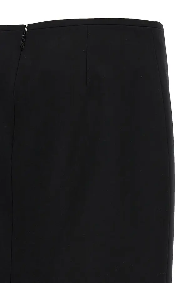 Versace Medusa Plaque Midi Skirt