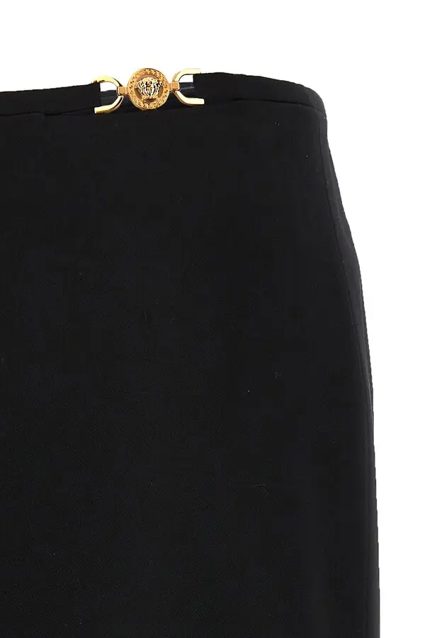 Versace Medusa Plaque Midi Skirt