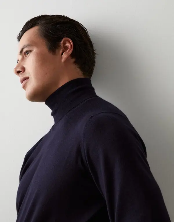 Brunello Cucinelli Cashmere Silk Turtleneck Jumper - Black