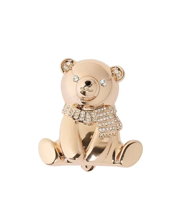 Max Mara Teddy Crystal-embellished Brooch - Golden