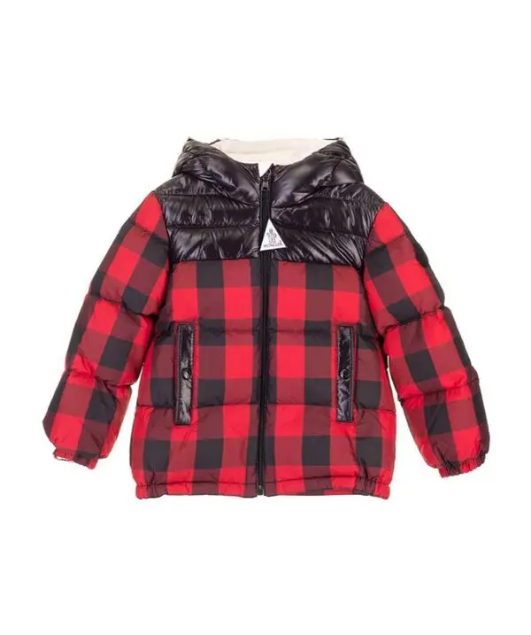 Moncler Downfilled Plaid Hooded Jacket