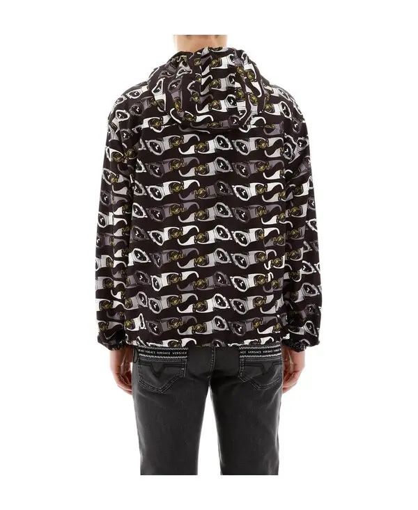 Versace Hooded Jacket With Sunglasses Print
