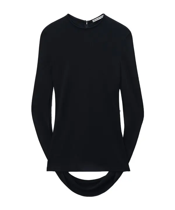 Alexander Wang Drape Back Long-sleeved Top