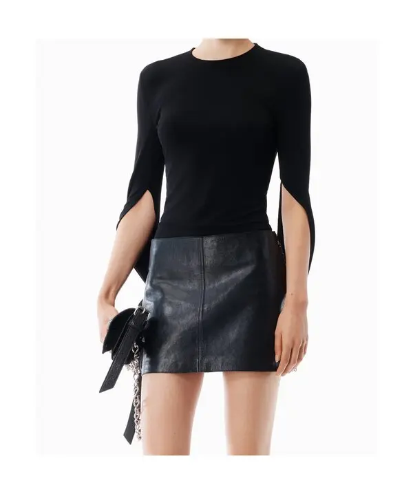 Alexander Wang Drape Back Long-sleeved Top