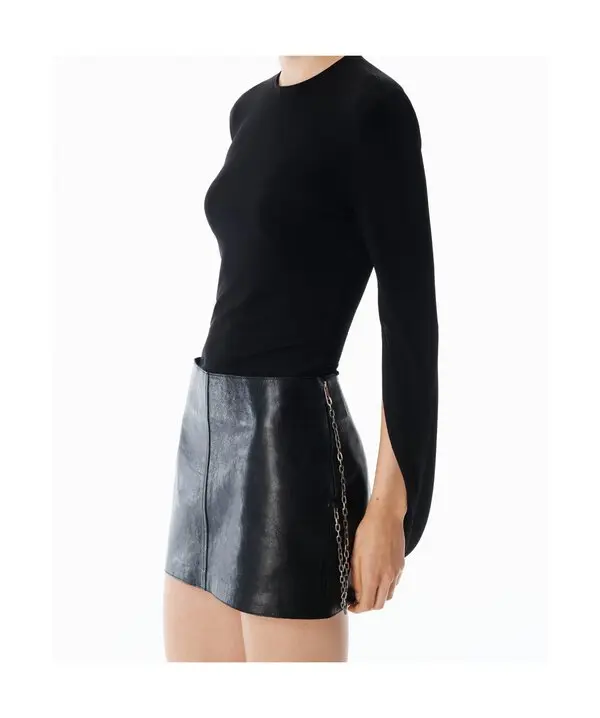 Alexander Wang Drape Back Long-sleeved Top
