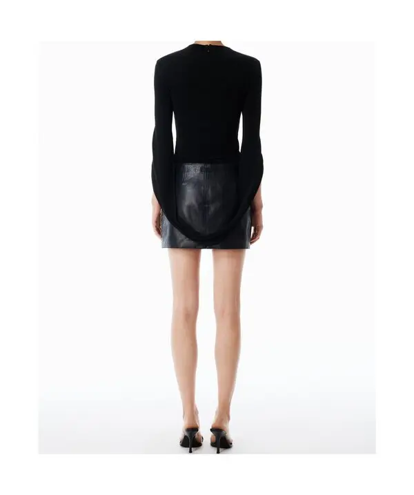 Alexander Wang Drape Back Long-sleeved Top