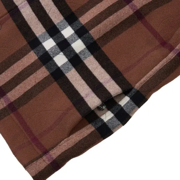 Burberry Check-pattern Wool Bomber Jacket - Black