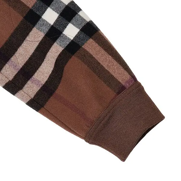 Burberry Check-pattern Wool Bomber Jacket - Black
