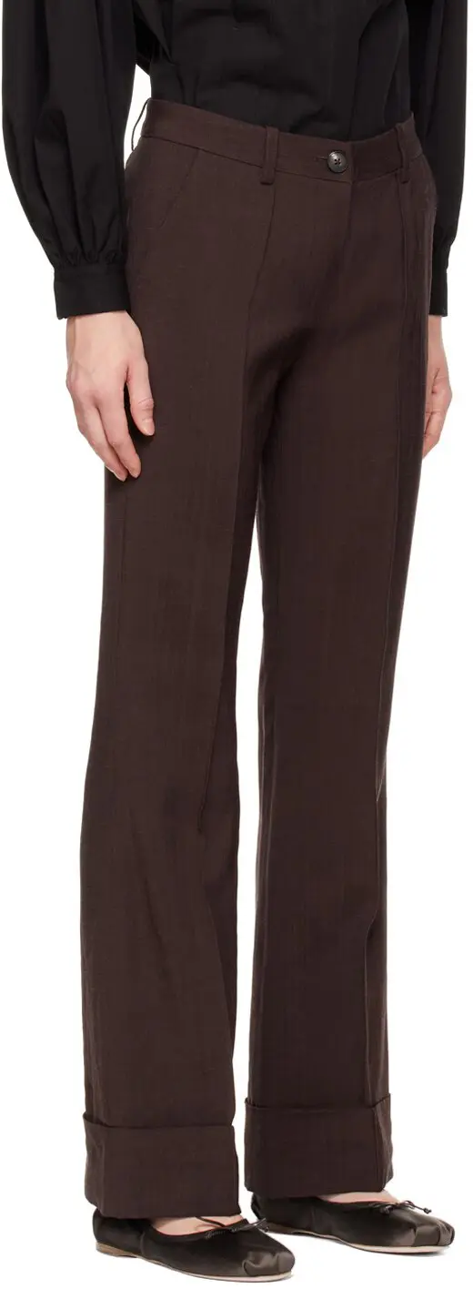 Co Name' High Waisted Straight Leg Cuffed Pants