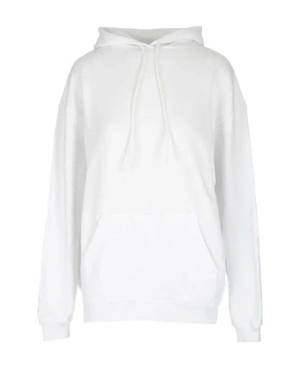 Balenciaga Logo Hooded Sweater - White