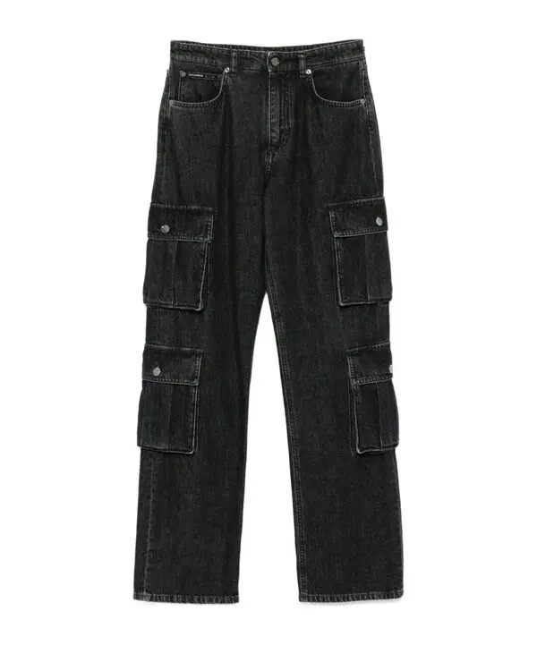 Dolce & Gabbana Straight Cargo Jeans - Black