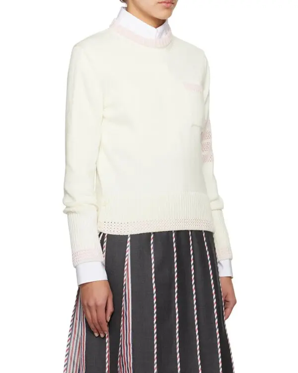 Thom Browne 4-bar Striped Crewneck Knitted Jumper