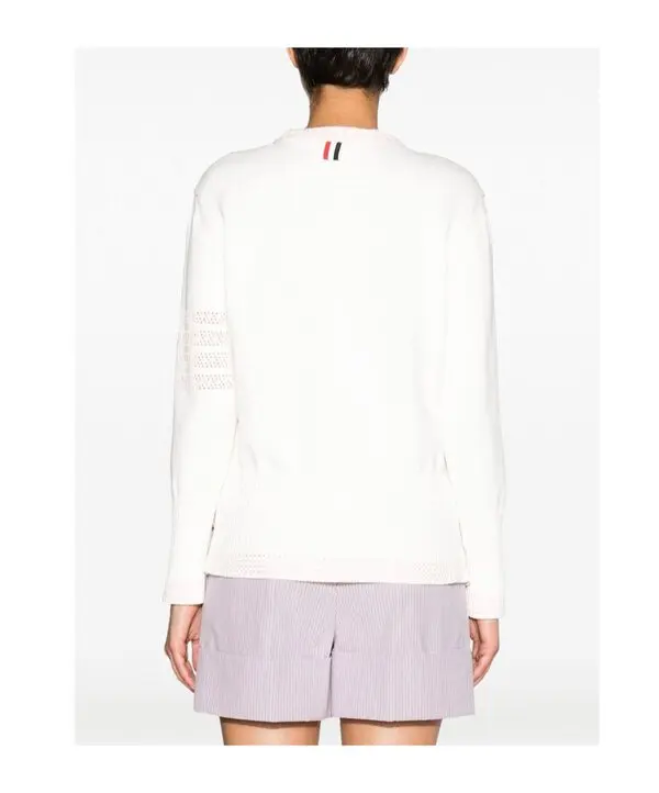 Thom Browne 4-bar Striped Crewneck Knitted Jumper