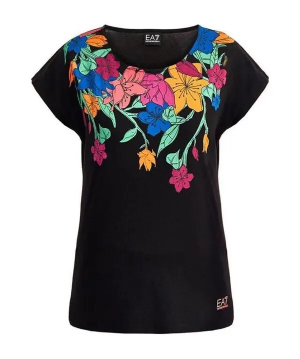 Emporio Armani Short Sleeve T-shirt With Floral Print