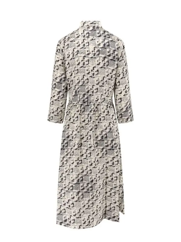 Tory Burch All-over Printed Maxi Dress With Drawstring Waist