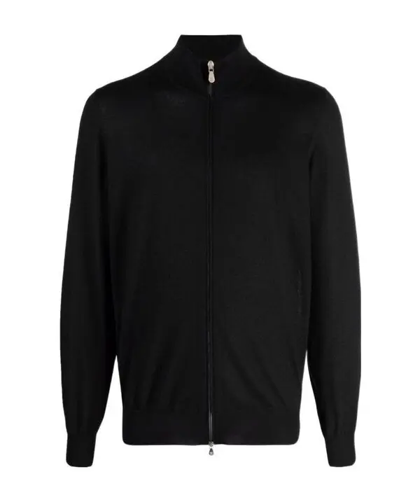 Brunello Cucinelli Zip-up Knitted Cashmere Jumper - Black