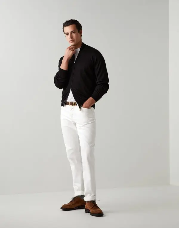 Brunello Cucinelli Zip-up Knitted Cashmere Jumper - Black