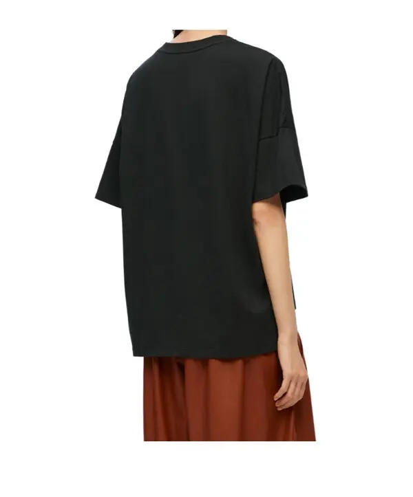 Loewe Monogram Embroidered Crewneck T-shirt - Black