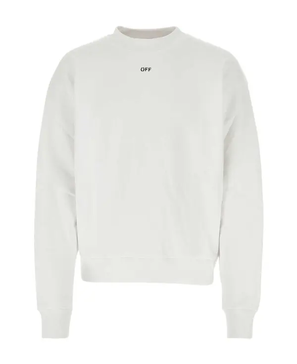 Off-White Logo Detailed Crewneck Sweatshirt - White