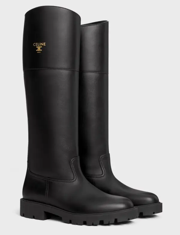 Celine Margaret High Boot In Calfskin