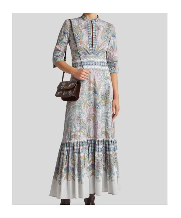 Etro Printed Flounce Dress