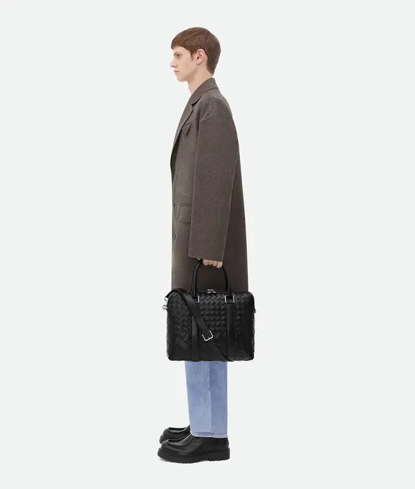 Bottega Veneta Slim Intrecciato Briefcase